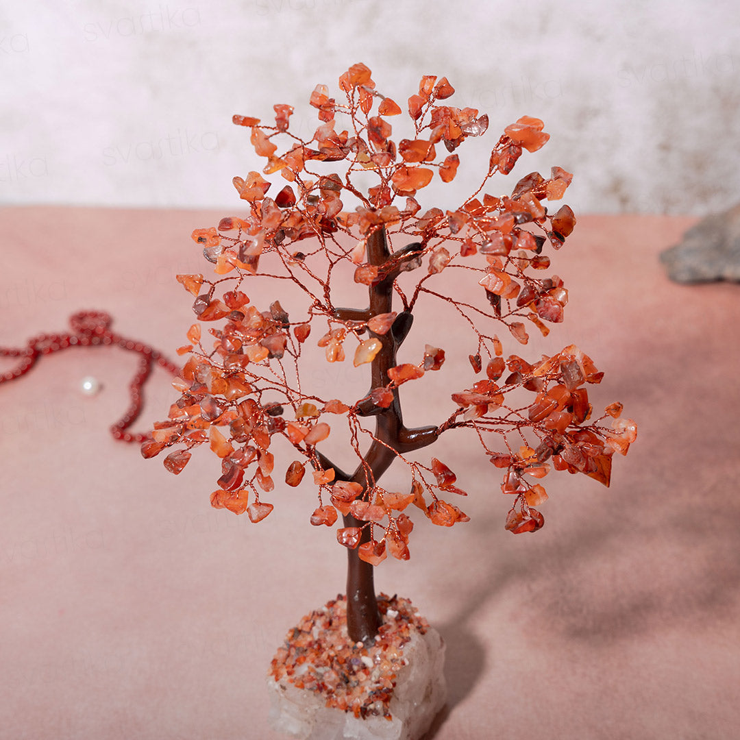 Carnelian Stone Crystal Tree for Décor | Bring Motivation & Creativity