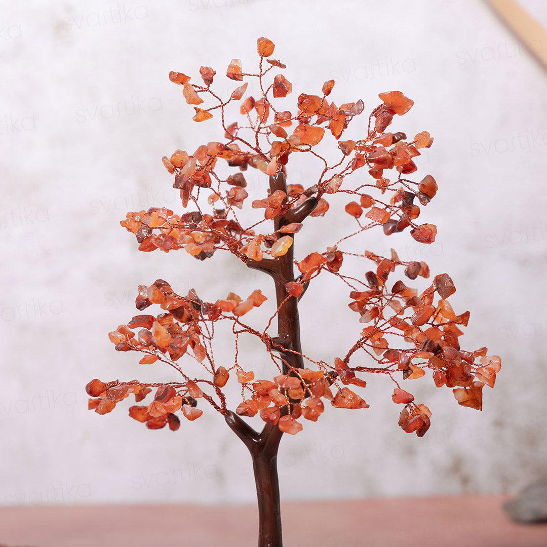 Carnelian Stone Crystal Tree for Décor | Bring Motivation & Creativity