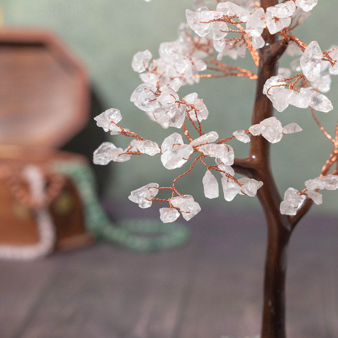 Clear Quartz Crystal Tree - 300 Beads (12 Inch)