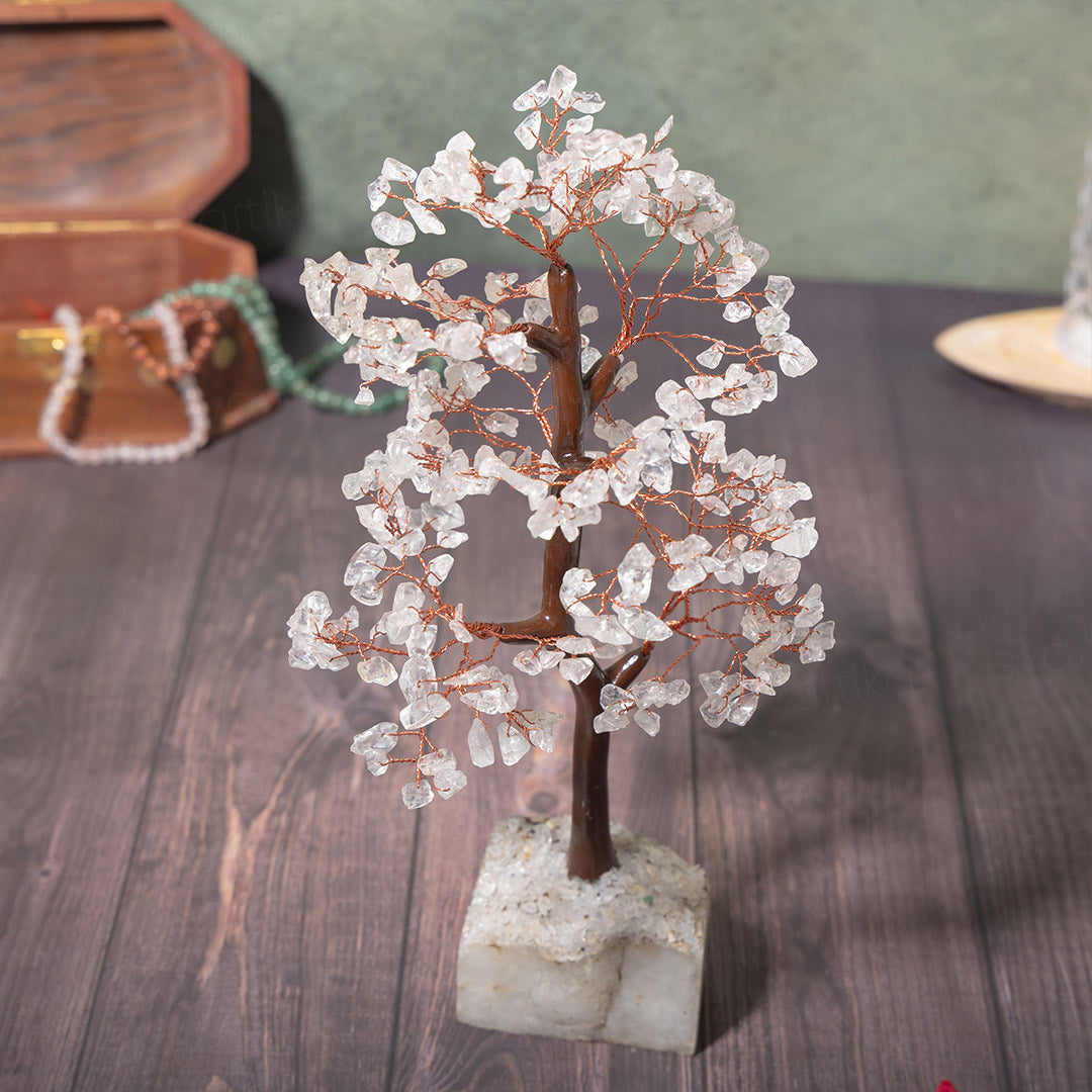 Clear Quartz Crystal Tree - 300 Beads (12 Inch)