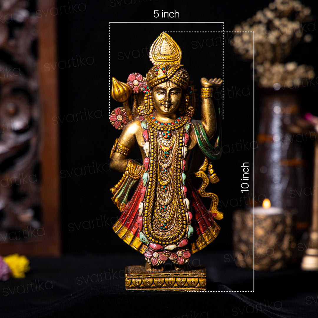 Lord Shreenath Ji Murti Antique Idol (10 Inch)