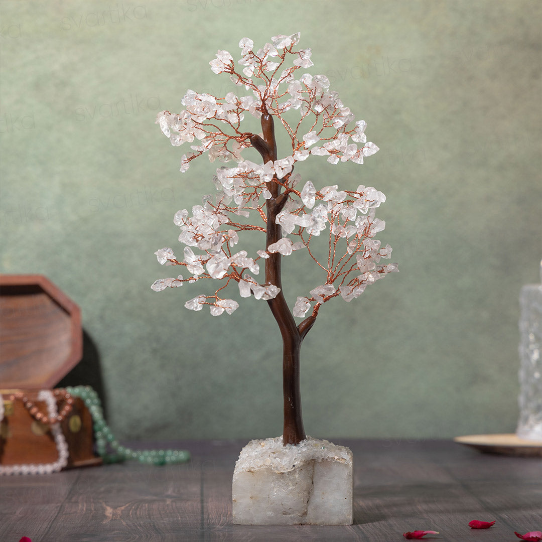 Clear Quartz Crystal Tree - 300 Beads (12 Inch)