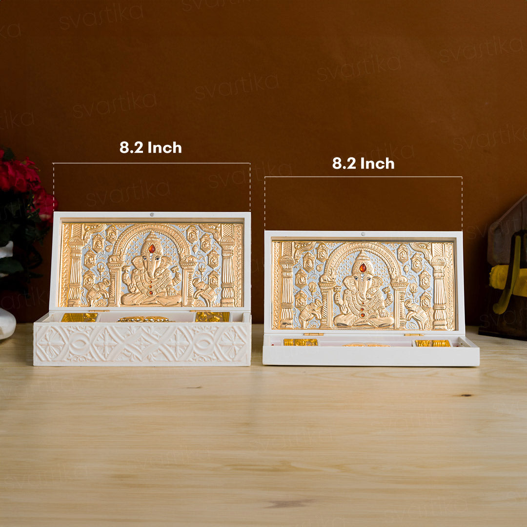 Svastika Ganesha Pocket Temple - Gold & Silver Plated