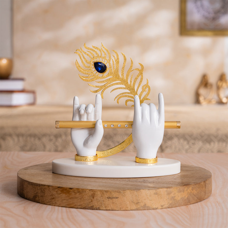 Shivji Divine Hands Car Dashboard Idol - Gold Plated (5 Inch)