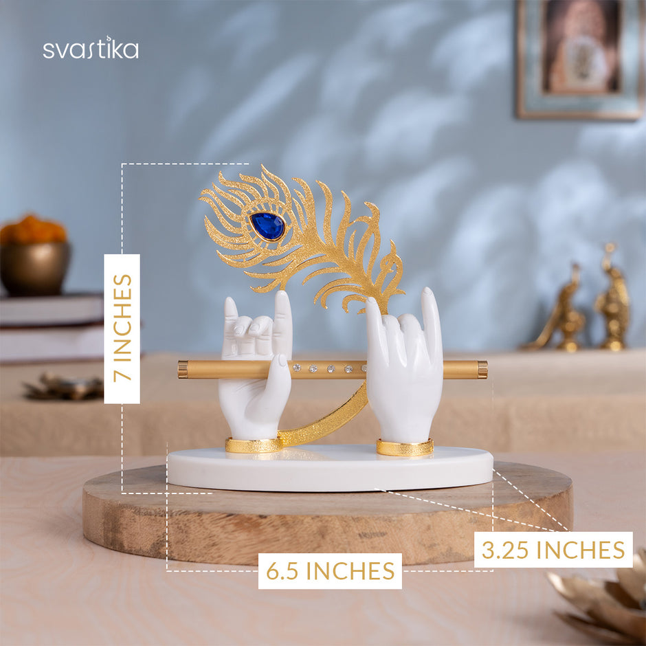 Shivji Divine Hands Car Dashboard Idol - Gold Plated (5 Inch)