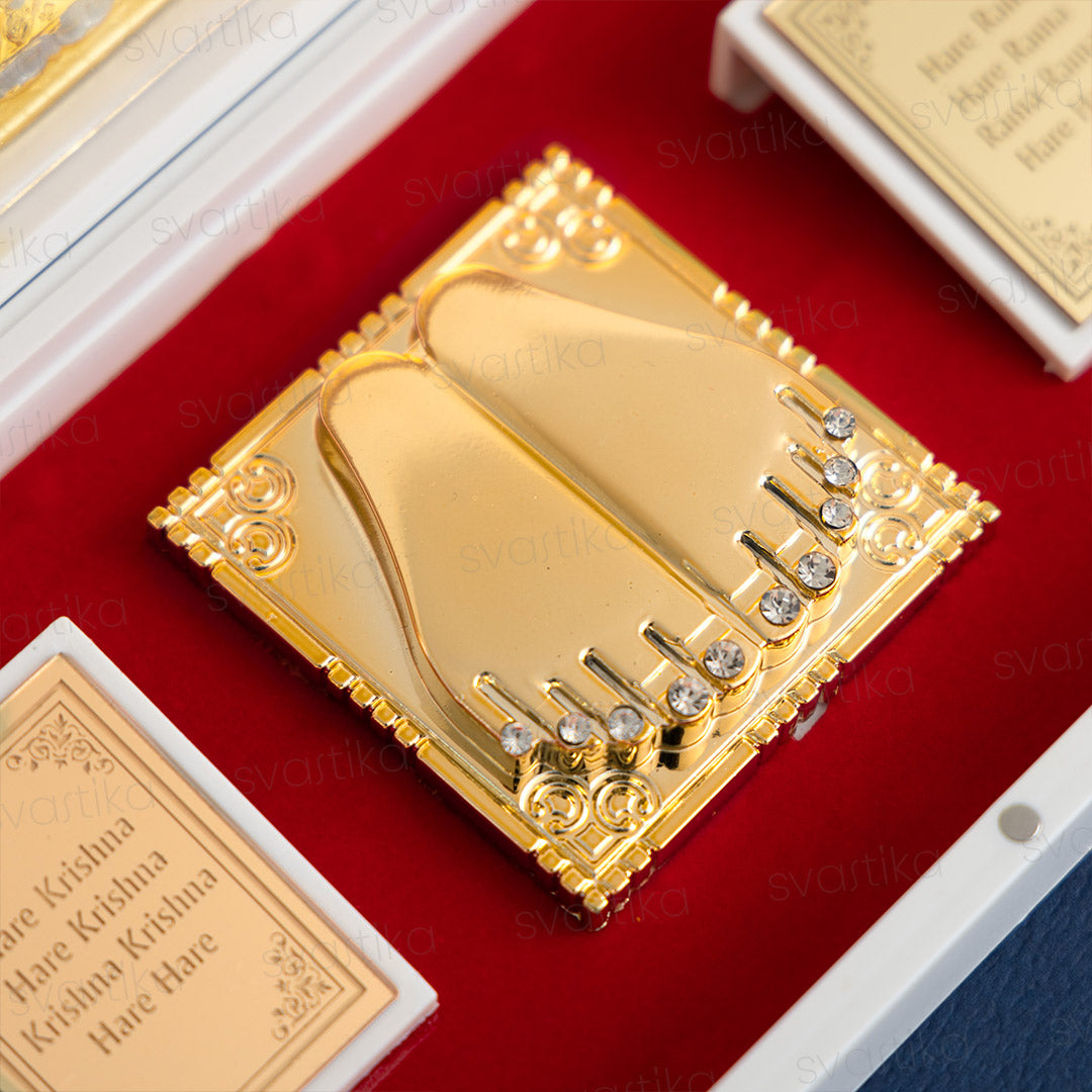 Svastika Radhe Krishna Pocket Temple - Gold Plated (Small)