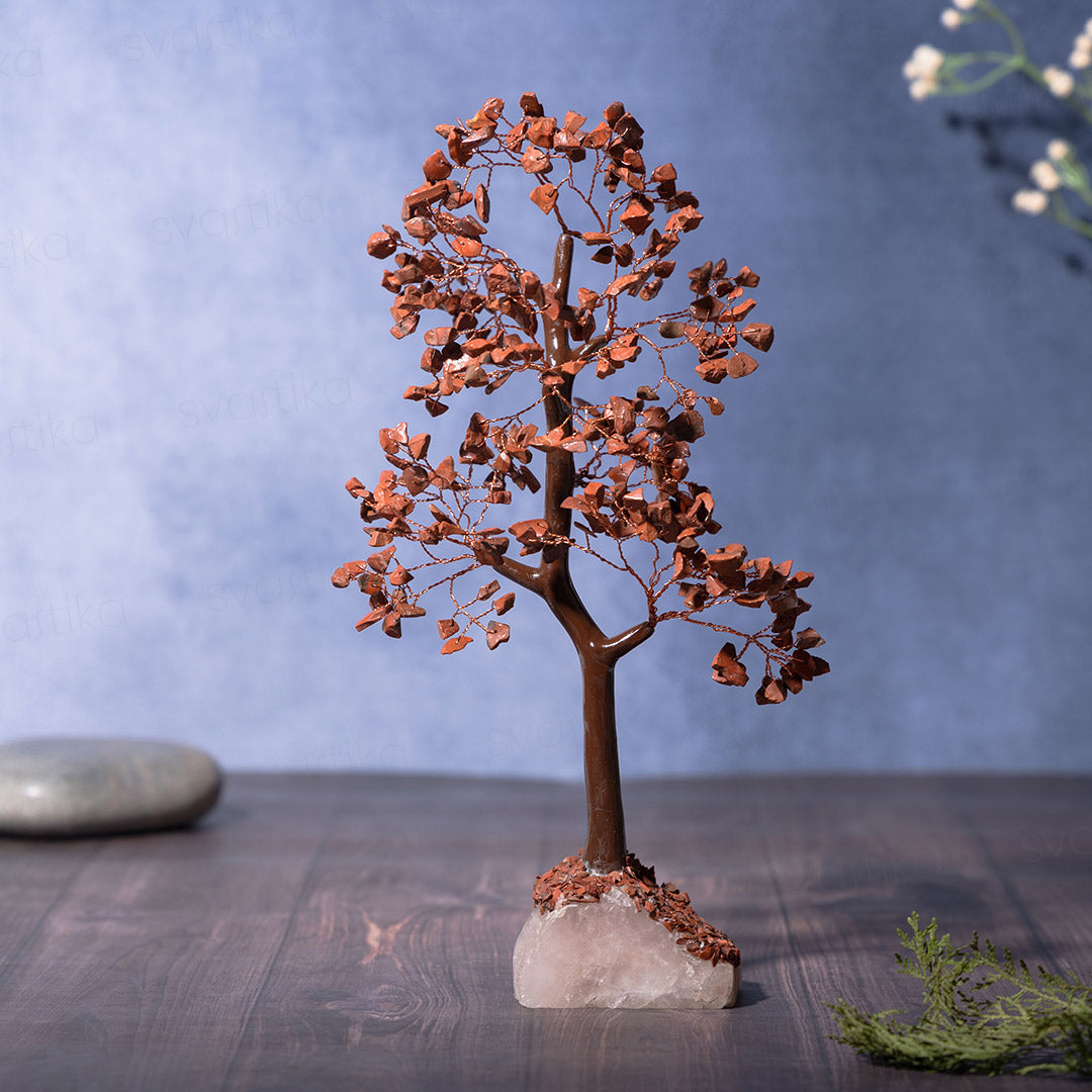 Red Jasper Crystal Tree- 300 Beads (12 Inch)