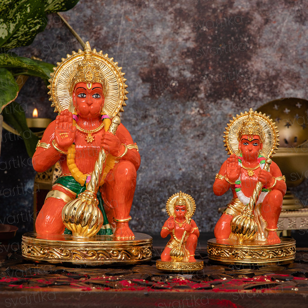 Sinduri Hanuman Murti | 24K Gold Coated