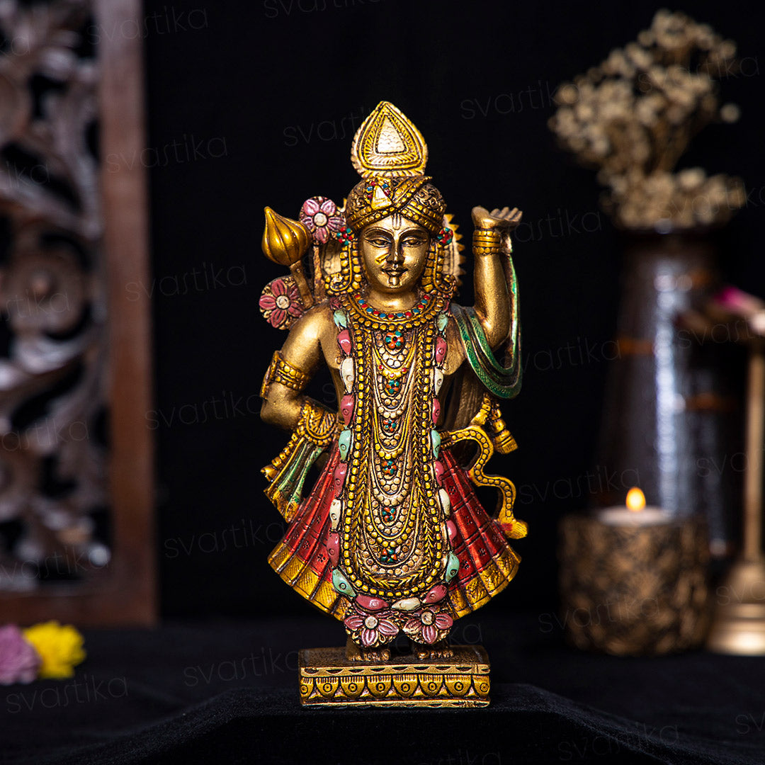 Lord Shreenath Ji Murti - Antique Finish | 10 Inches