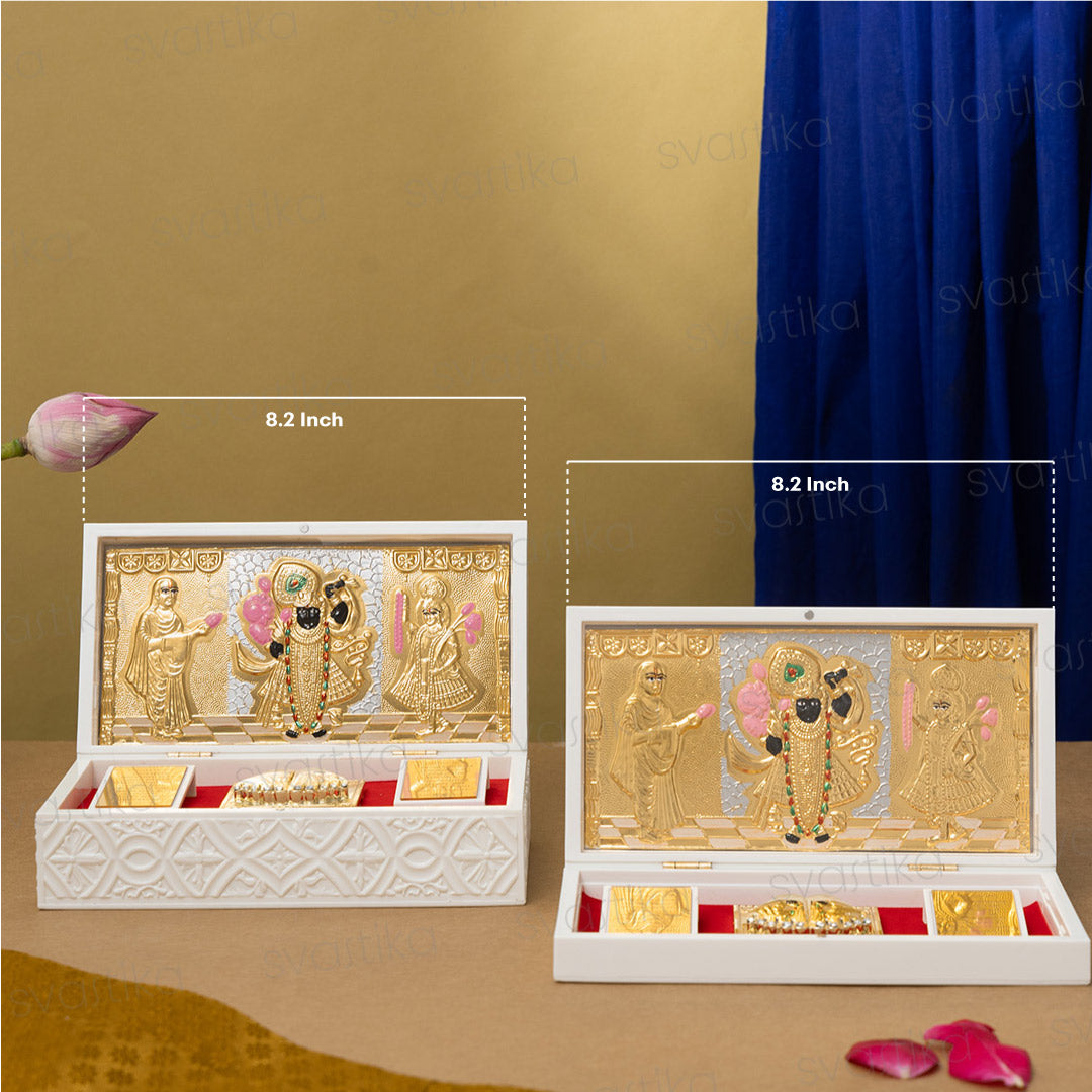 Svastika Shreenathji Pocket Temple - Gold Coated