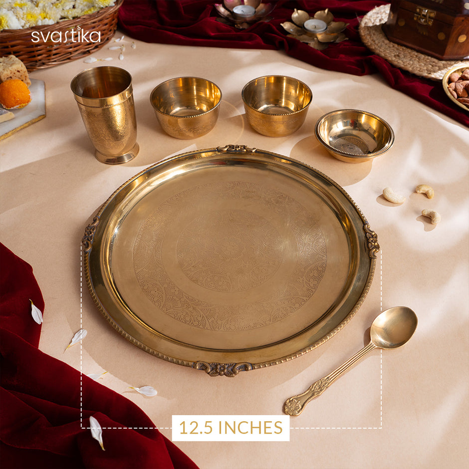 Pooja Thali Set for Mandir | Traditional Decor Online