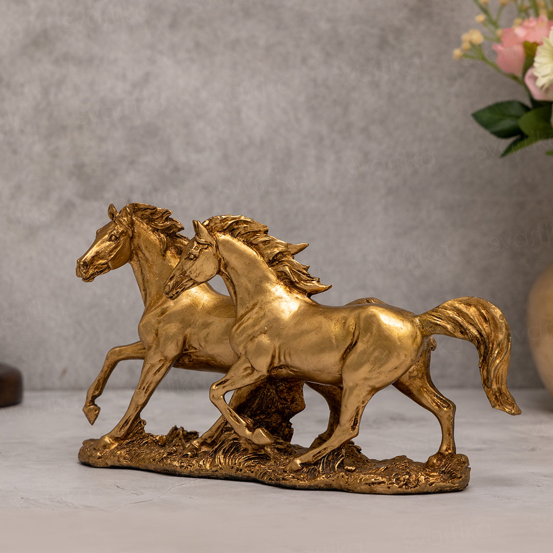 Vintage Running Horse Antique Statue (12 Inch)