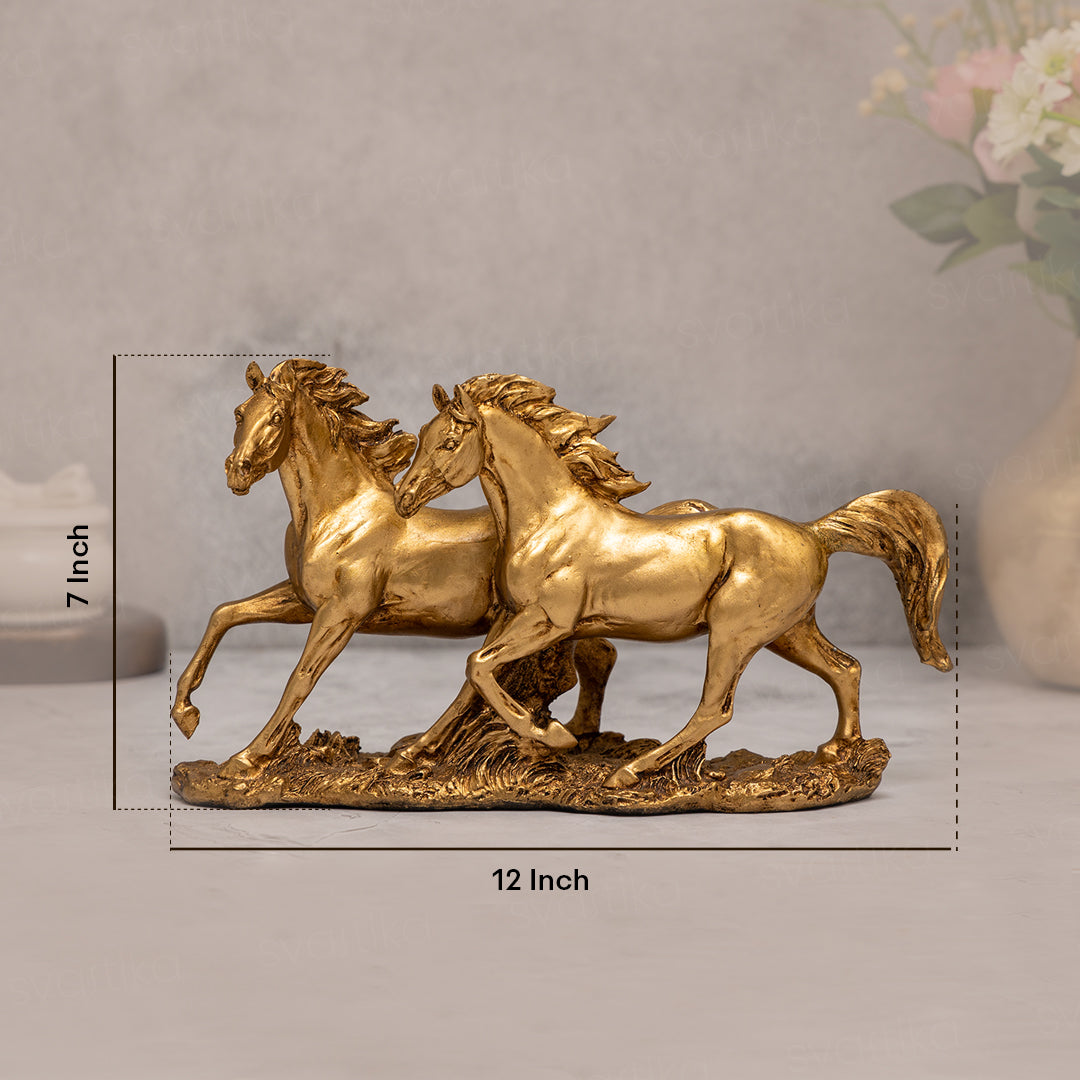 Vintage Running Horse Antique Statue (12 Inch)