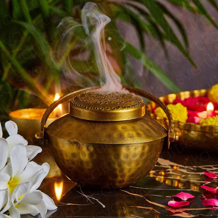 Buy Loban Burner Online in India| Brass Dhoop Burner for Home & Mandir