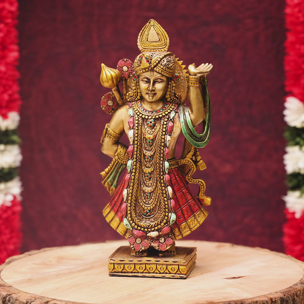 Lord Shreenath Ji Murti Antique Idol (10 Inch)