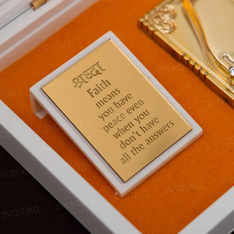 Svastika Pocket Temple | 24K Gold & Silver Temple Boxes