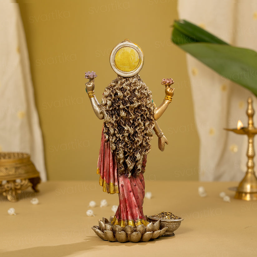 Maa Lakshmi Idol Standing Antique Murti (10 Inch)